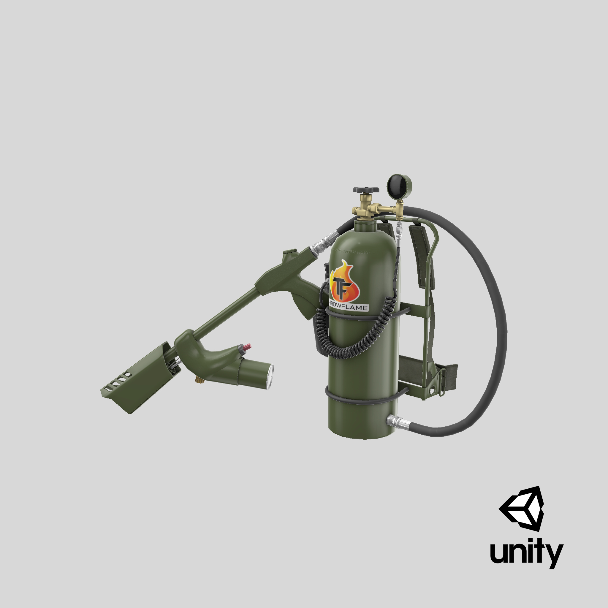 Throwflame xl18 flamethrower flame 3D model - TurboSquid 1640194