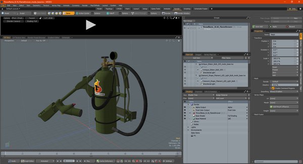 Throwflame xl18 flamethrower flame 3D model - TurboSquid 1640194