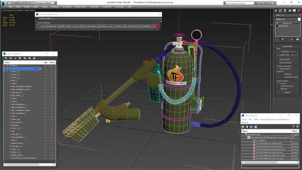 Throwflame xl18 flamethrower flame 3D model - TurboSquid 1640194