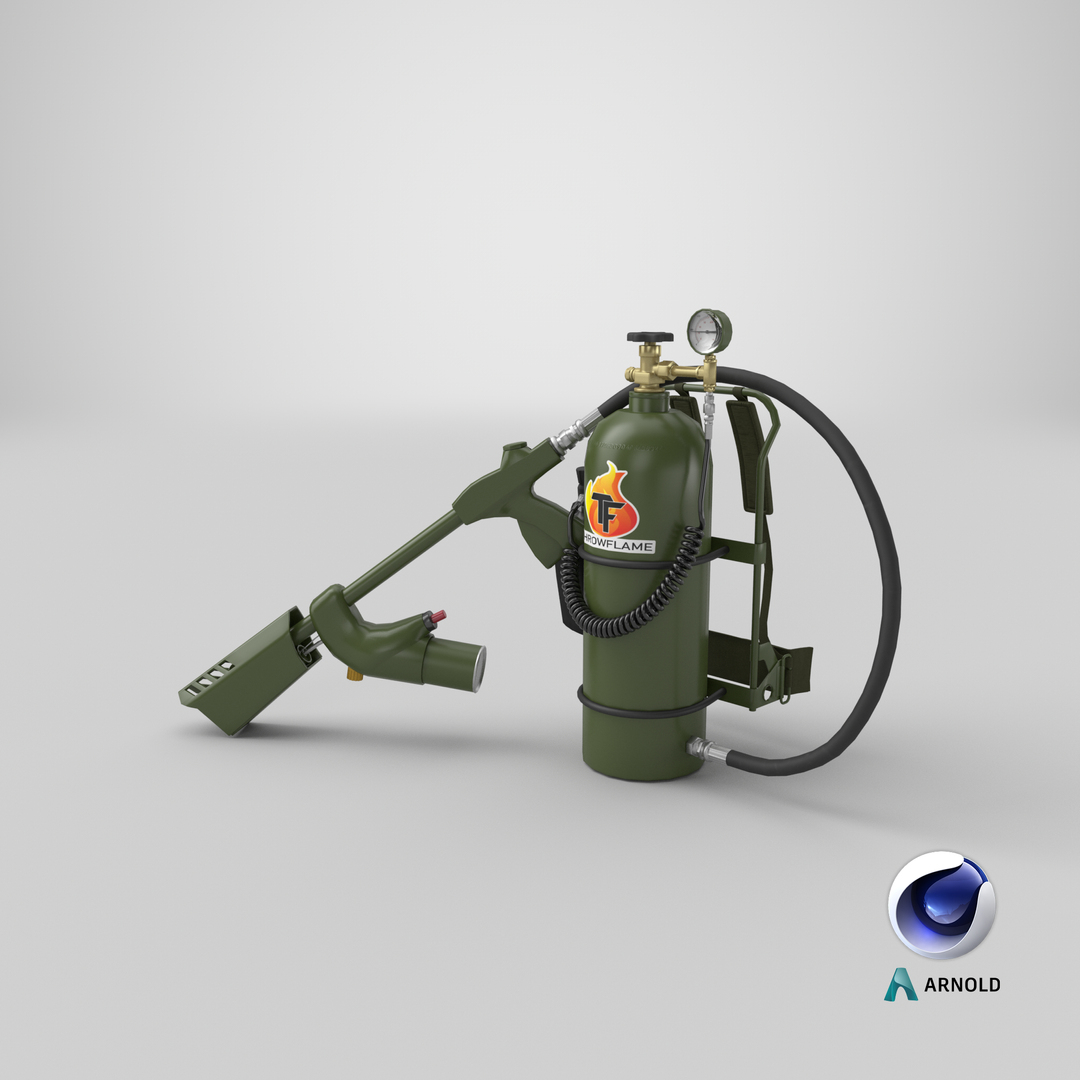 Throwflame xl18 flamethrower flame 3D model - TurboSquid 1640194