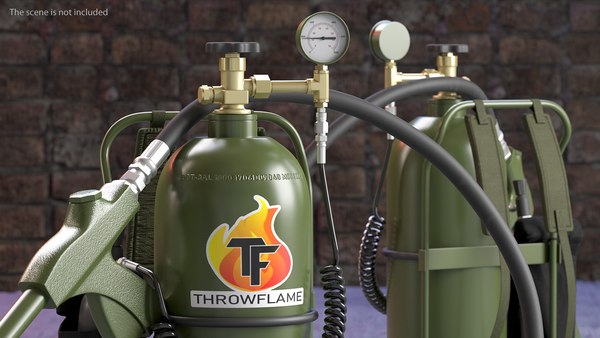 Throwflame xl18 flamethrower flame 3D model - TurboSquid 1640194