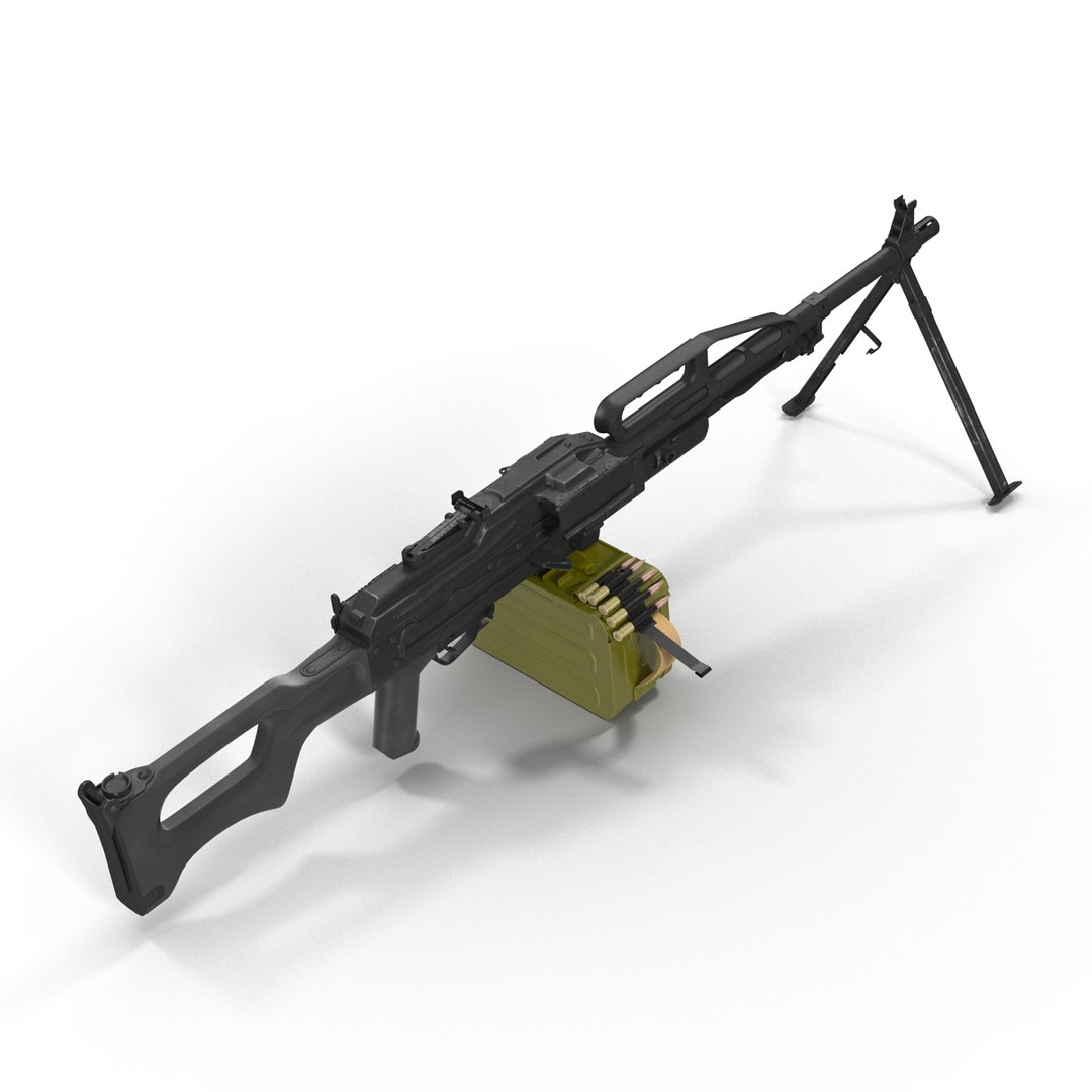 3d model russian light machine gun