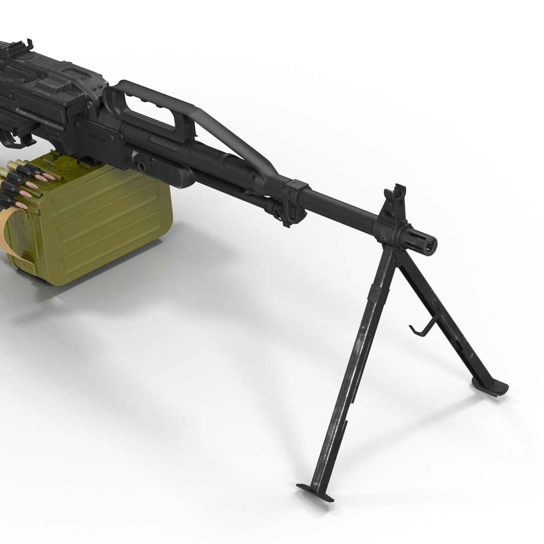 3d model russian light machine gun