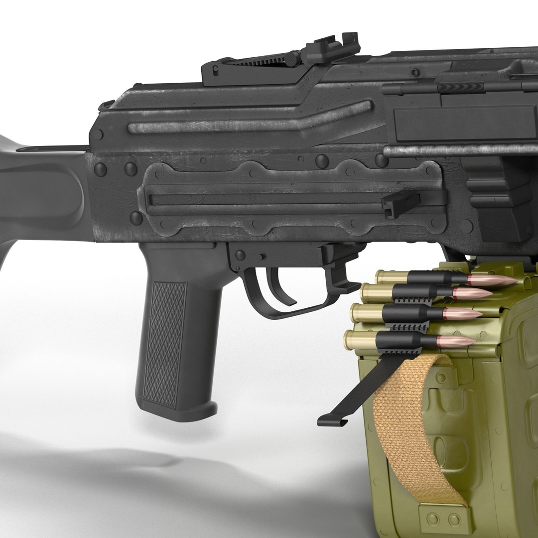 3d model russian light machine gun