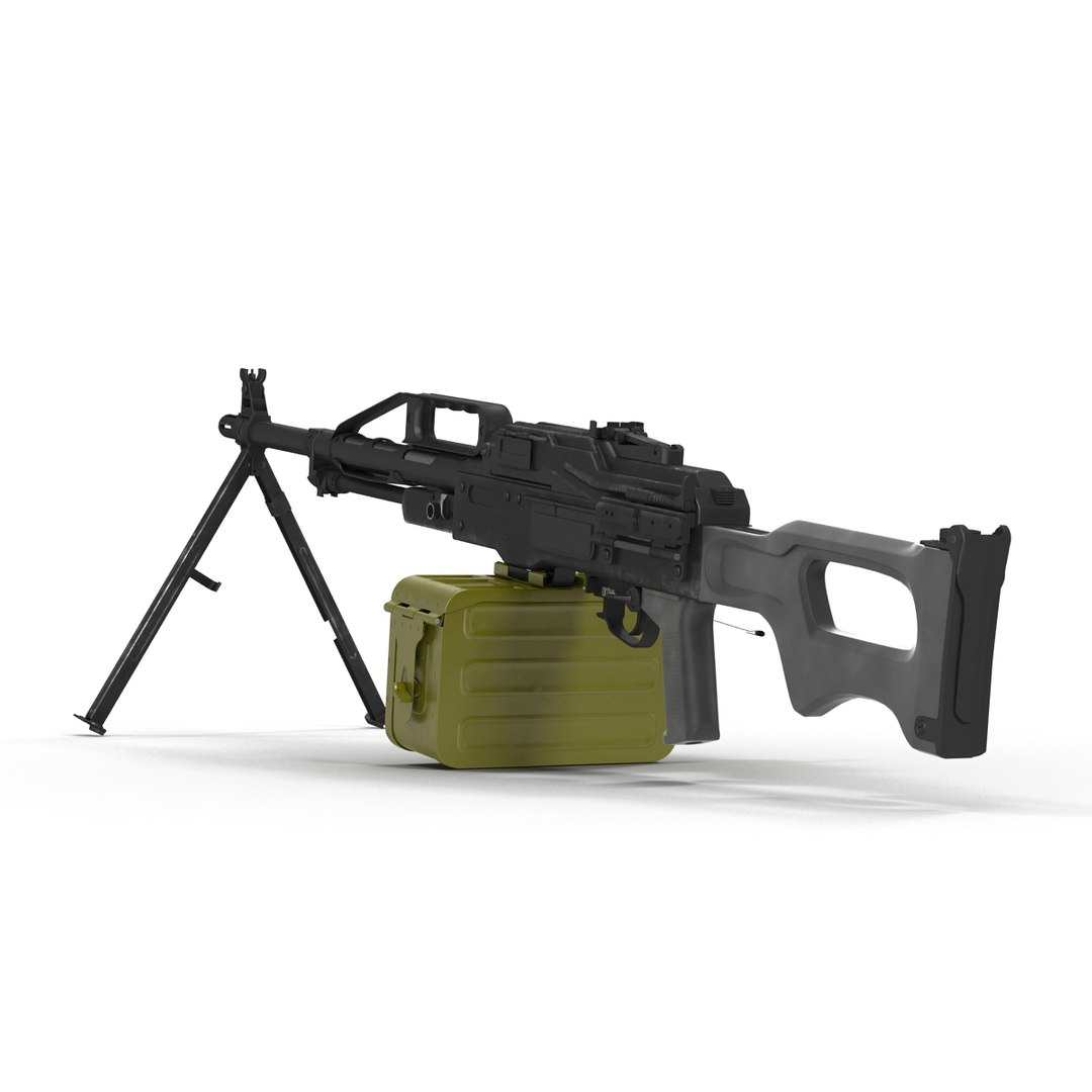 3d model russian light machine gun