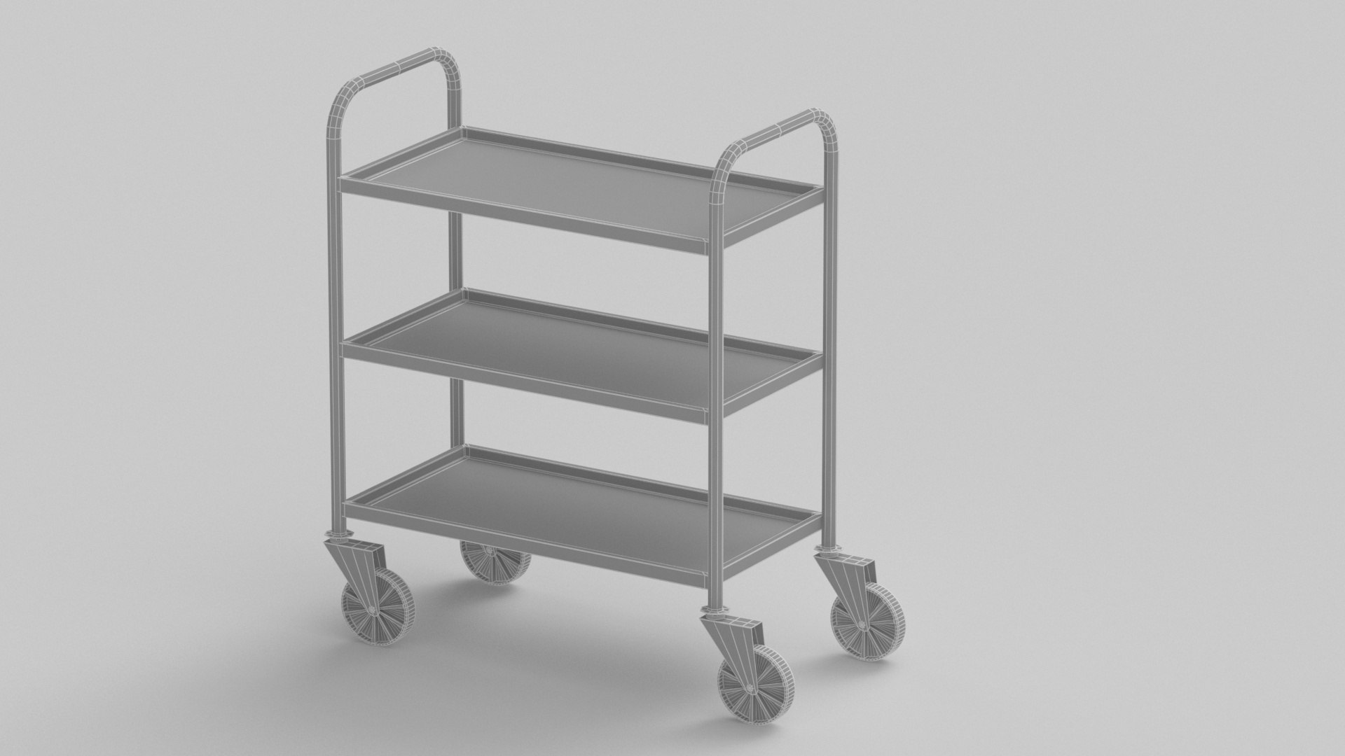 3D Red Service Trolley - TurboSquid 2215264