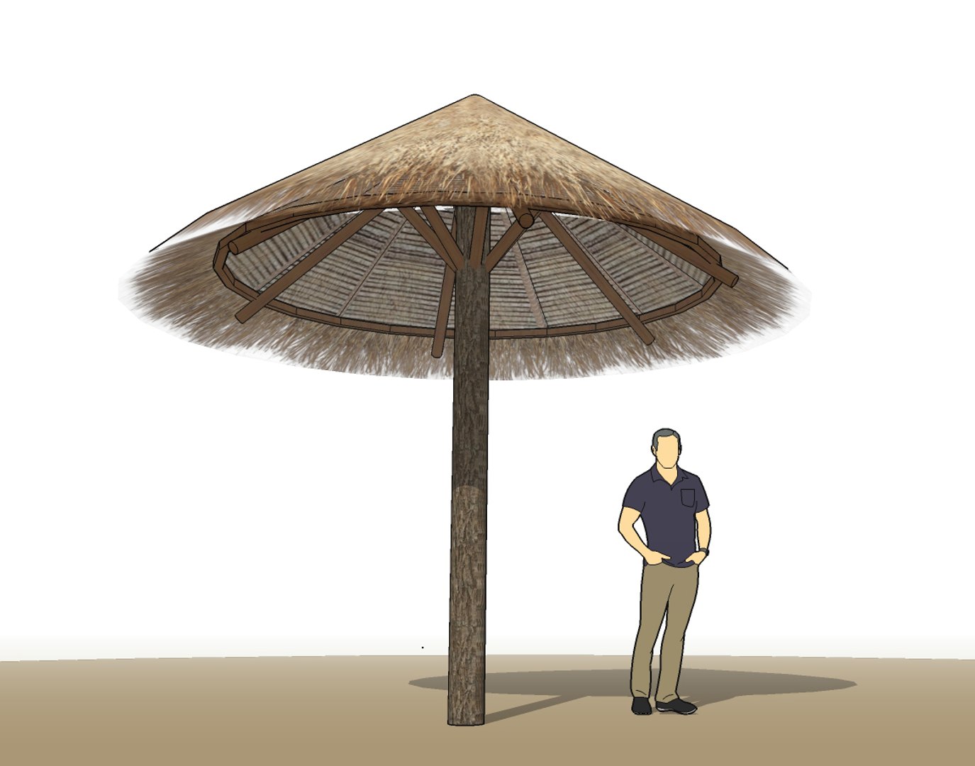 Single Post Cabana Model - TurboSquid 1219161