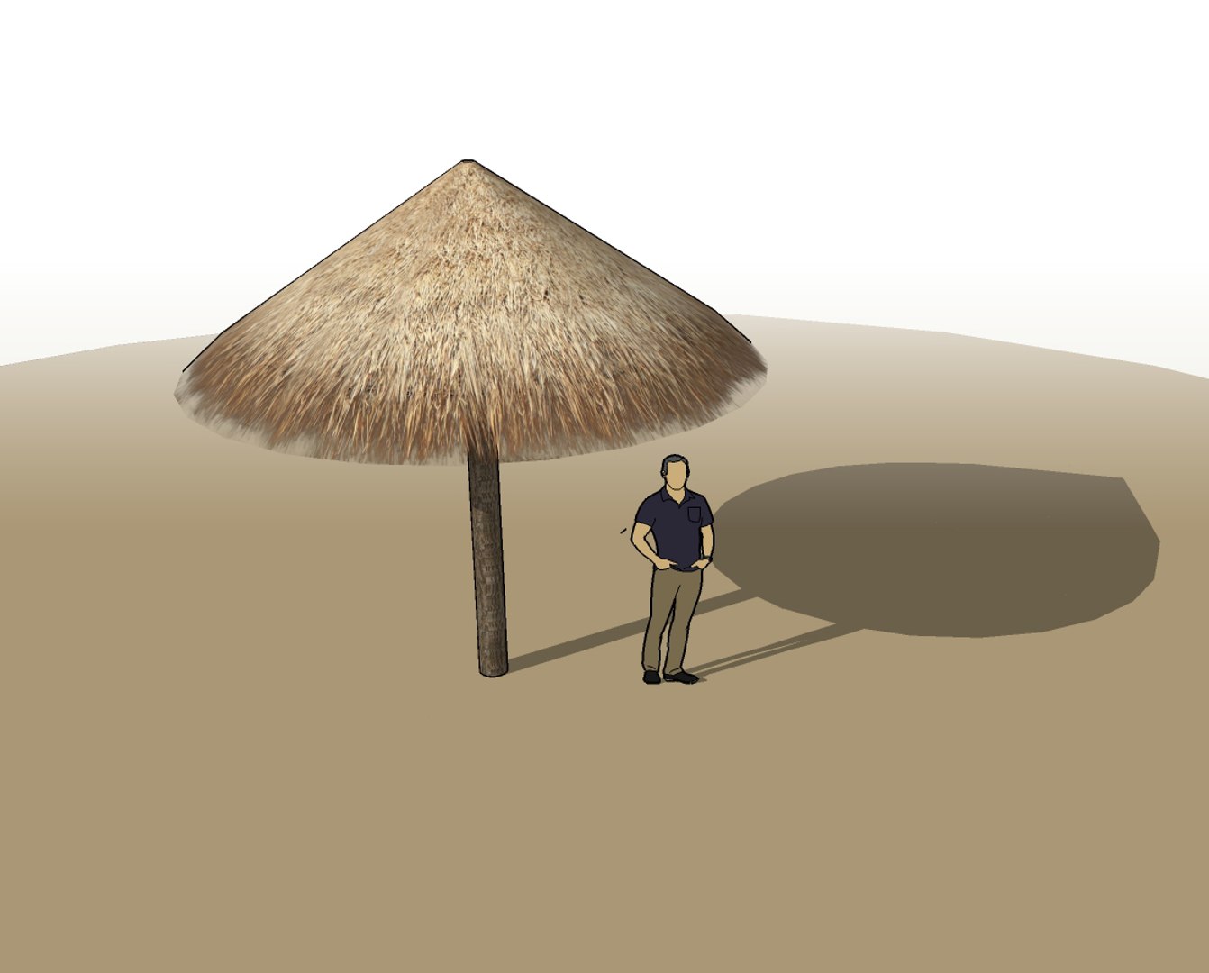 Single Post Cabana Model - TurboSquid 1219161