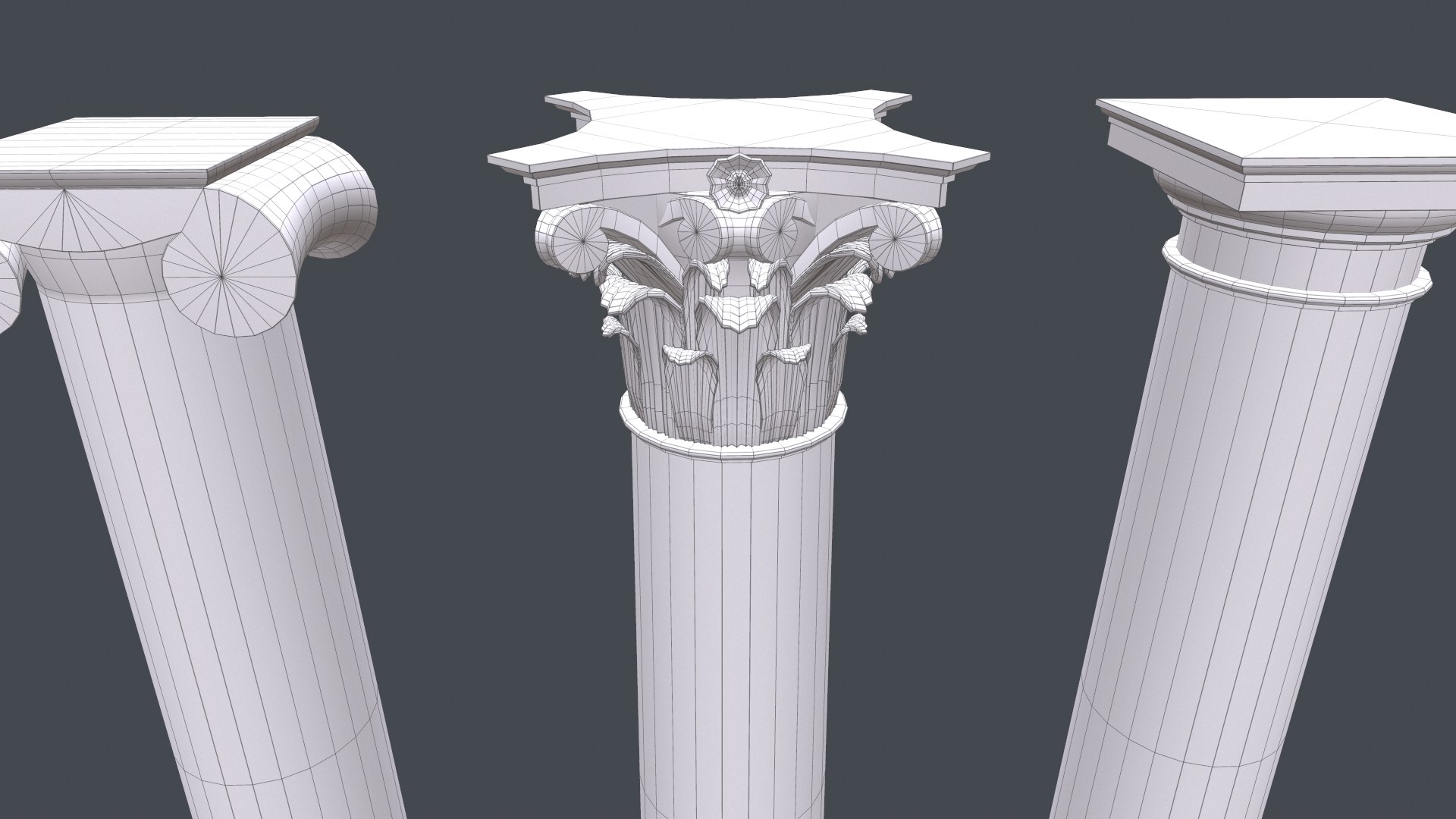 Columns Greek Order Doric 3D Model - TurboSquid 1486034