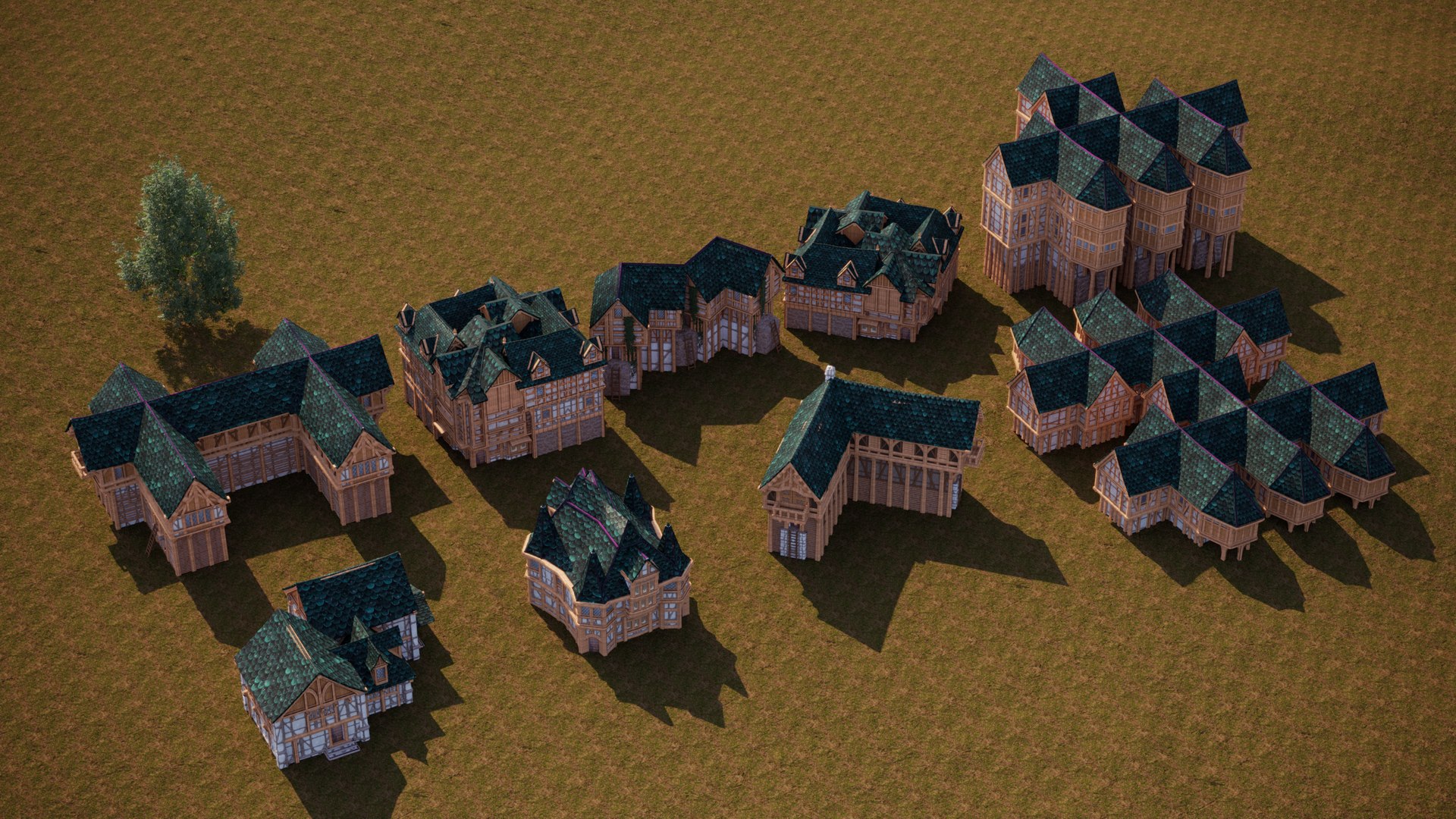 3D BIG Fantasy House Pack 2 - TurboSquid 1833413