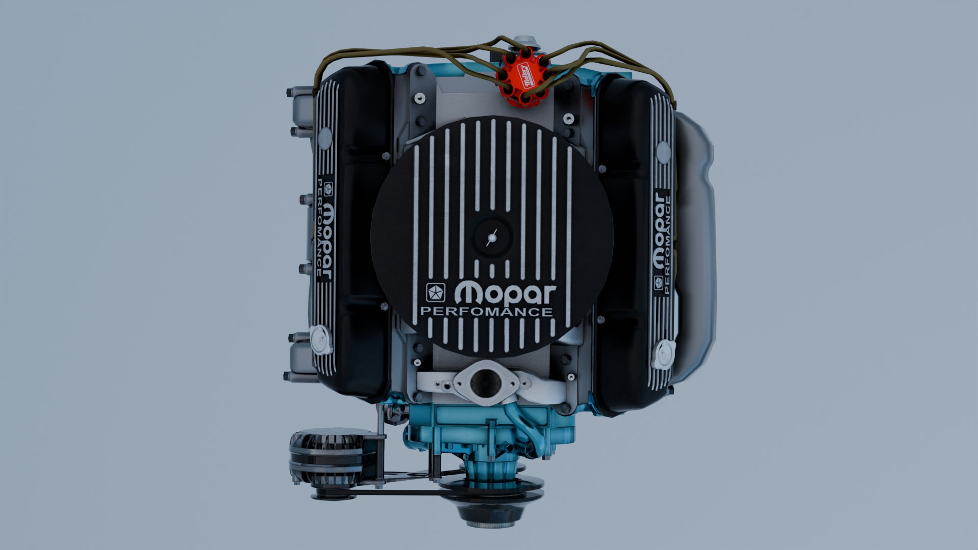 Mopar Performance-340 V8 Engine 3D Model - TurboSquid 2407382
