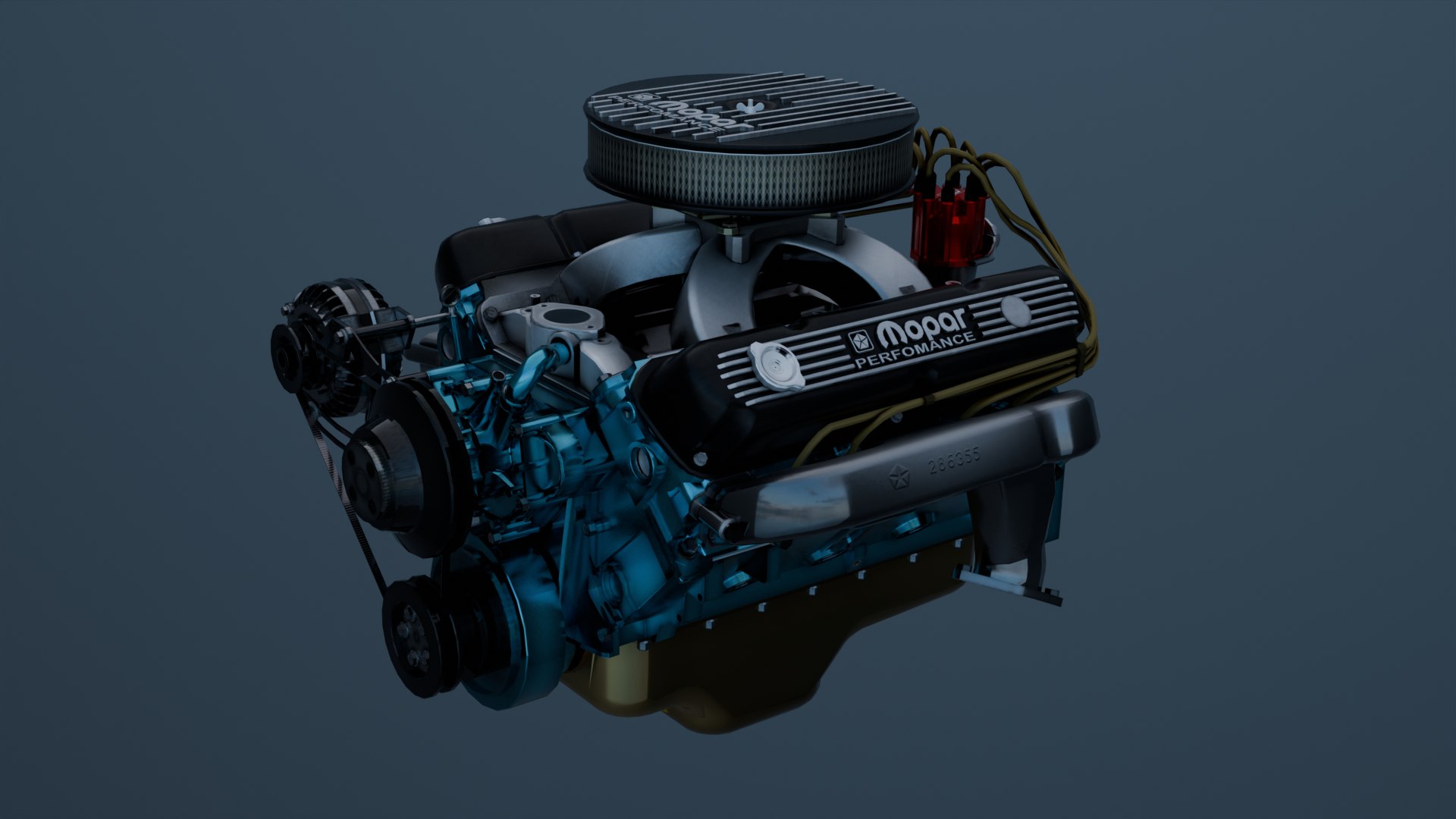 Mopar Performance-340 V8 Engine 3D Model - TurboSquid 2407382
