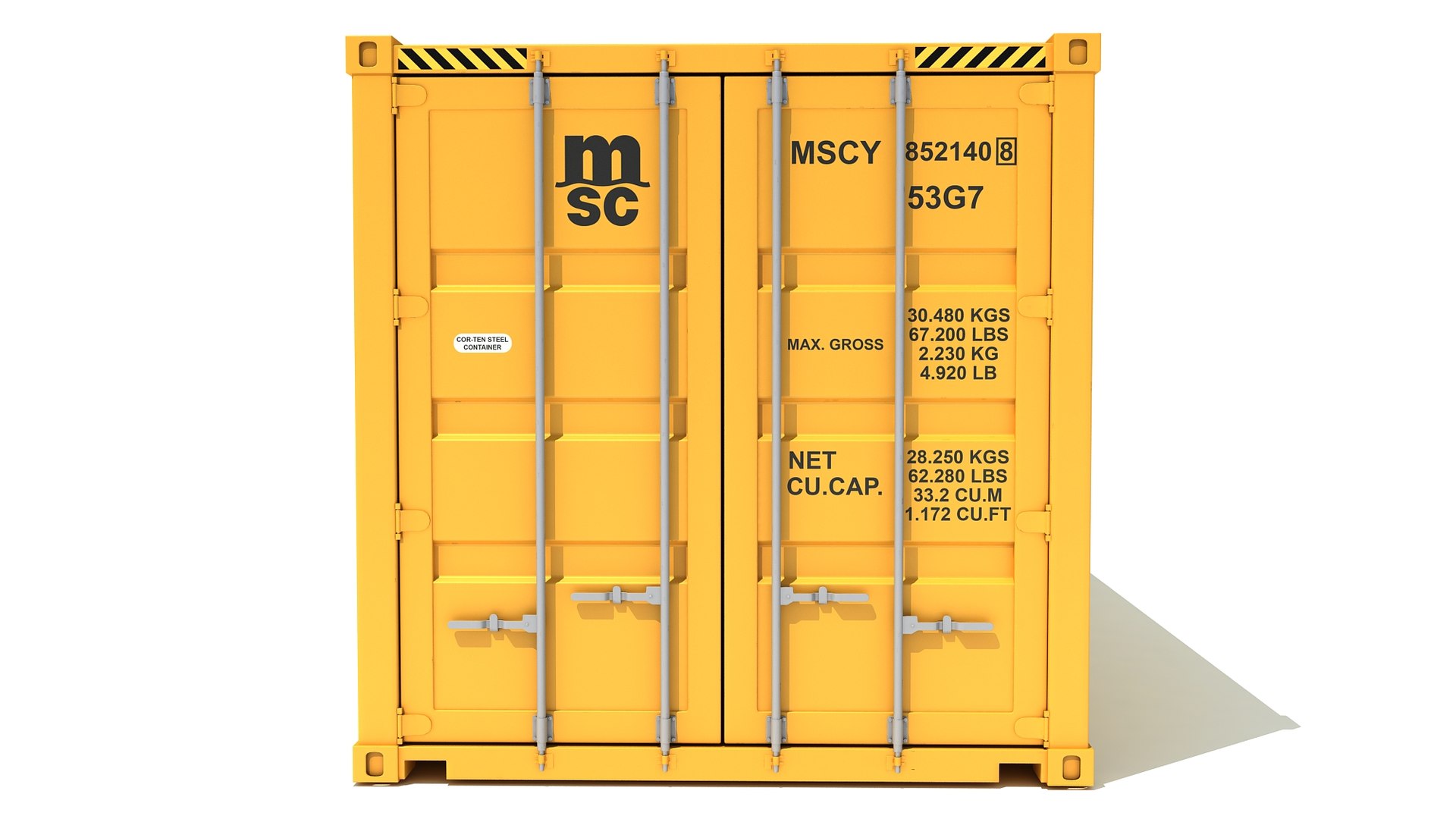 3D Shipping Container Msc Model - TurboSquid 1616050