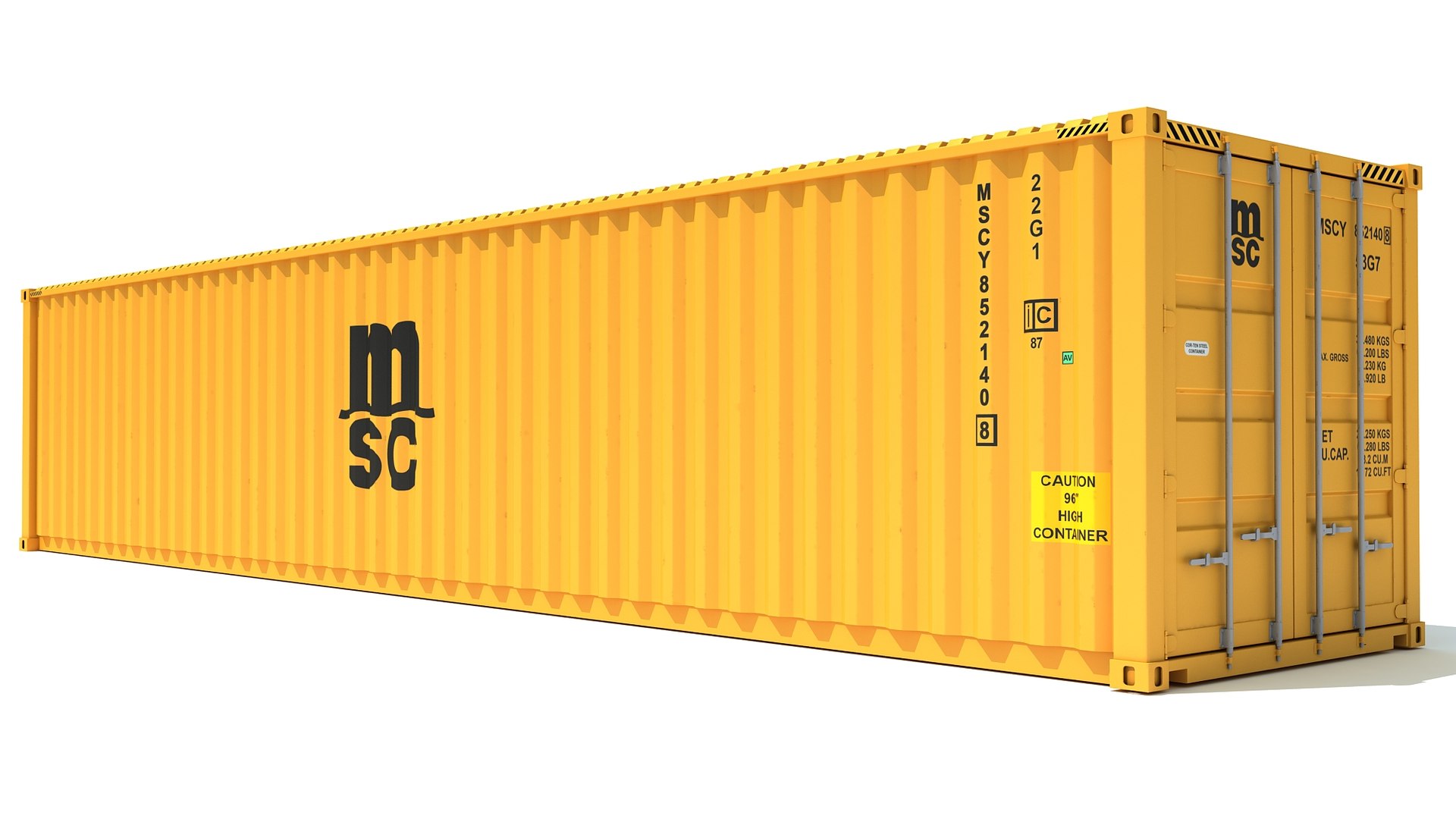 3D Shipping Container Msc Model - TurboSquid 1616050