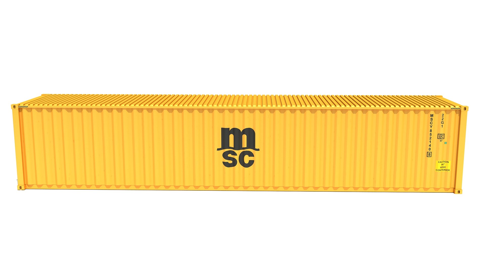 3D Shipping Container Msc Model - TurboSquid 1616050