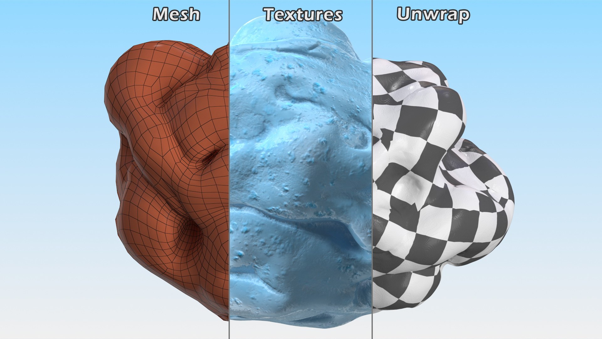 Blue Chewed Gum 3D Model - TurboSquid 1830839