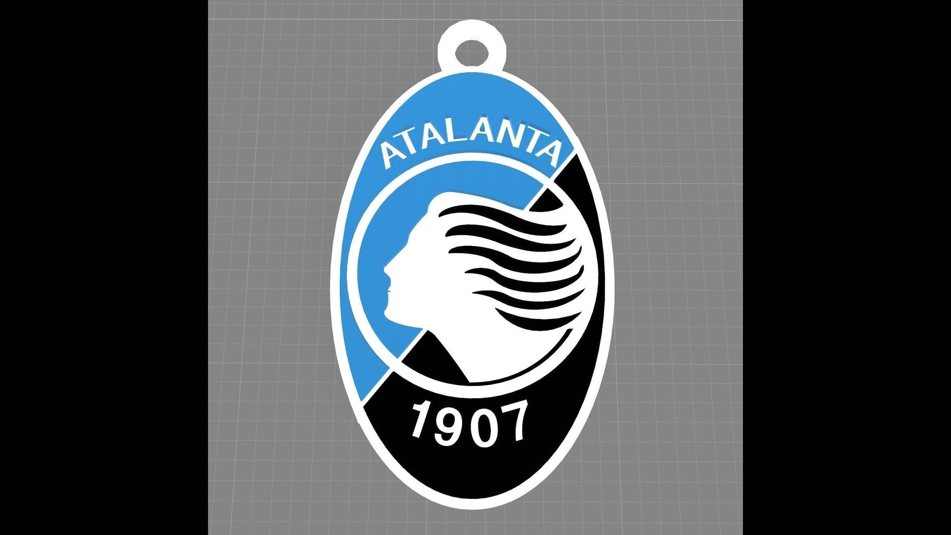 Atalanta Logo Shield Printable And Renderable Keychan 3D Model ...