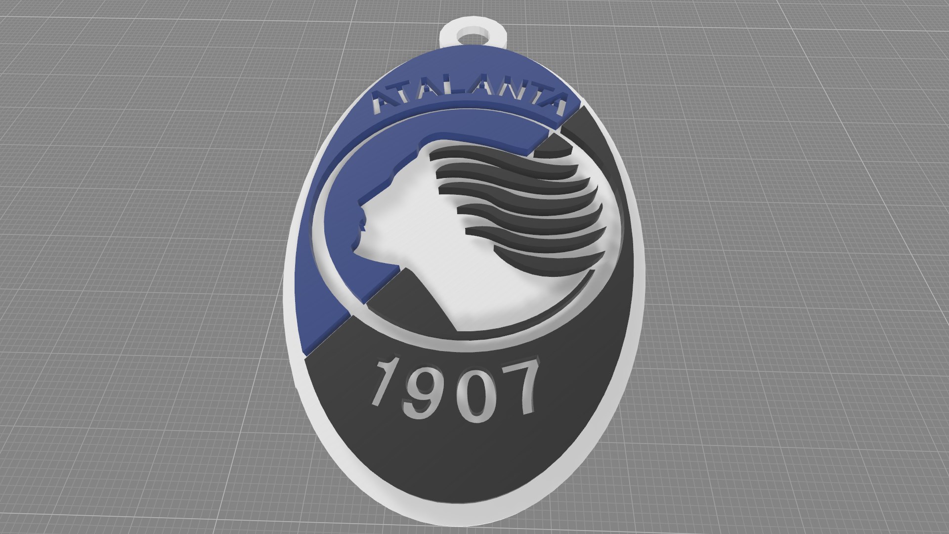 Atalanta Logo Shield Printable And Renderable Keychan 3D Model ...
