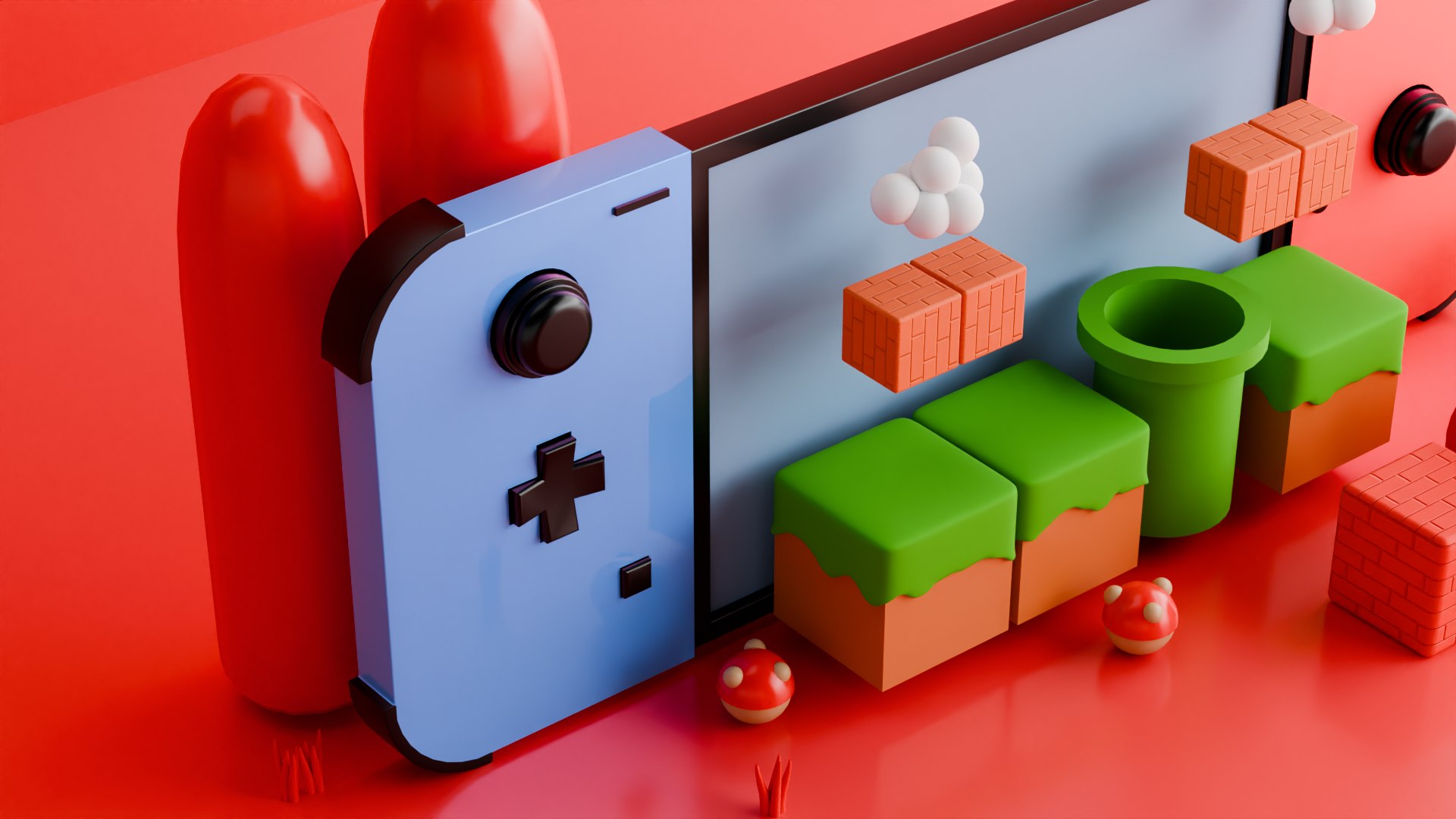 Free 3D Nintendo Switch With Super Mario 3D Scene Model - TurboSquid ...