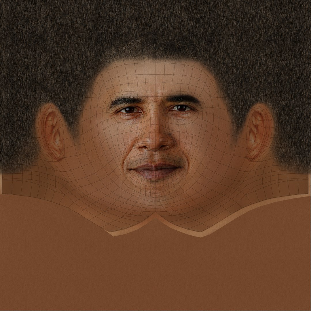 3D Obama Face Head Model - TurboSquid 1650693