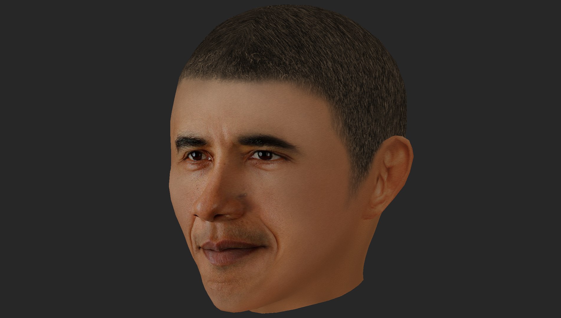 3D Obama Face Head Model - TurboSquid 1650693