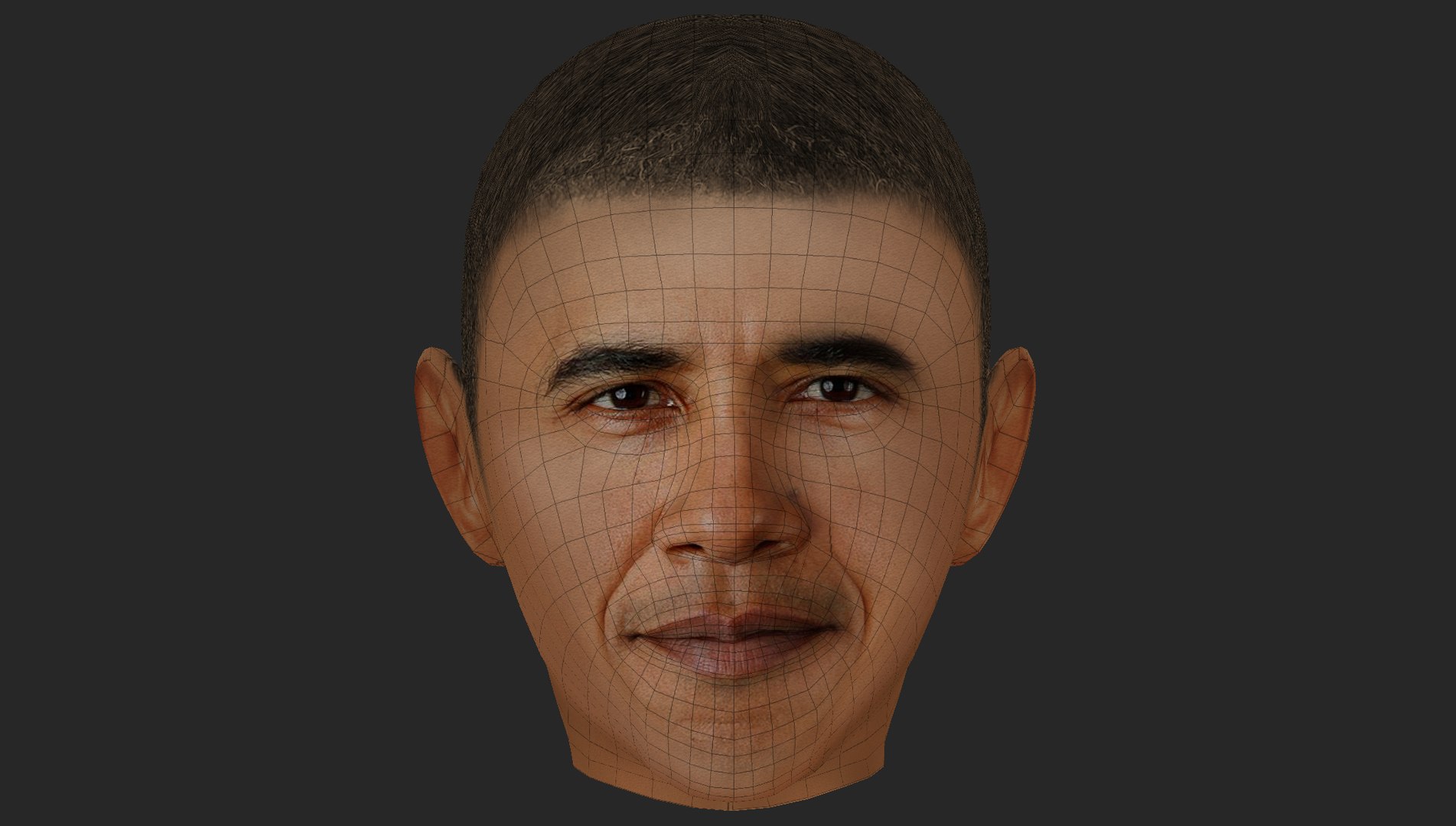 3D Obama Face Head Model - TurboSquid 1650693