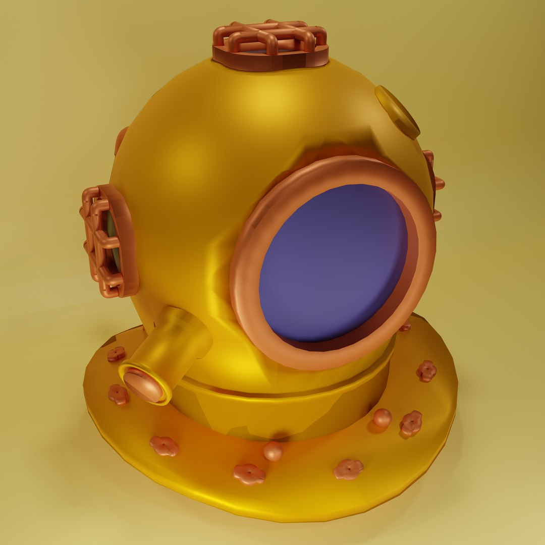 3D Antique Scuba Helmet - TurboSquid 1980541