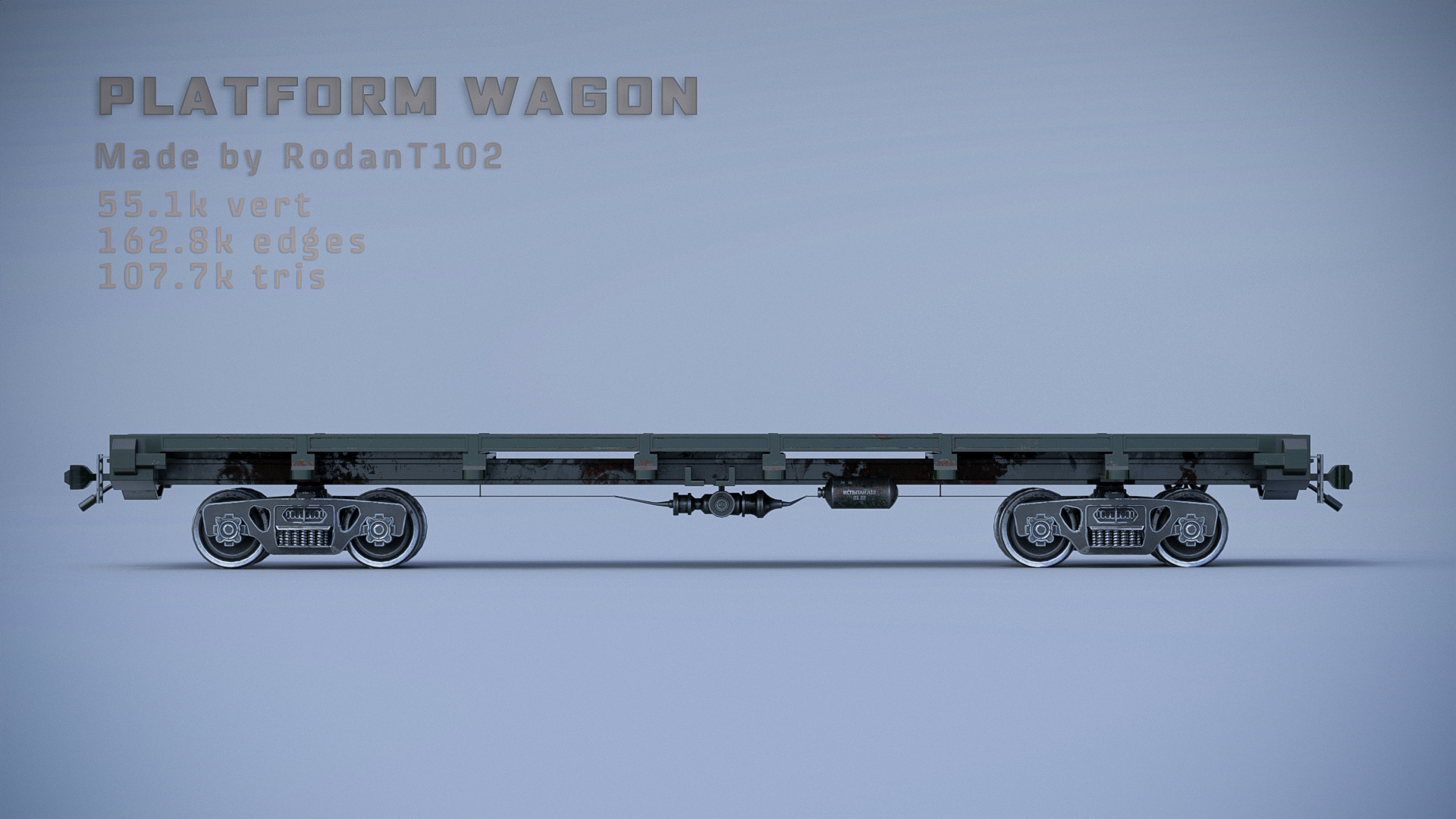 러시아 철도의 플랫폼 왜건 저 폴리 3D 모델 3D 모델 - TurboSquid 1847239