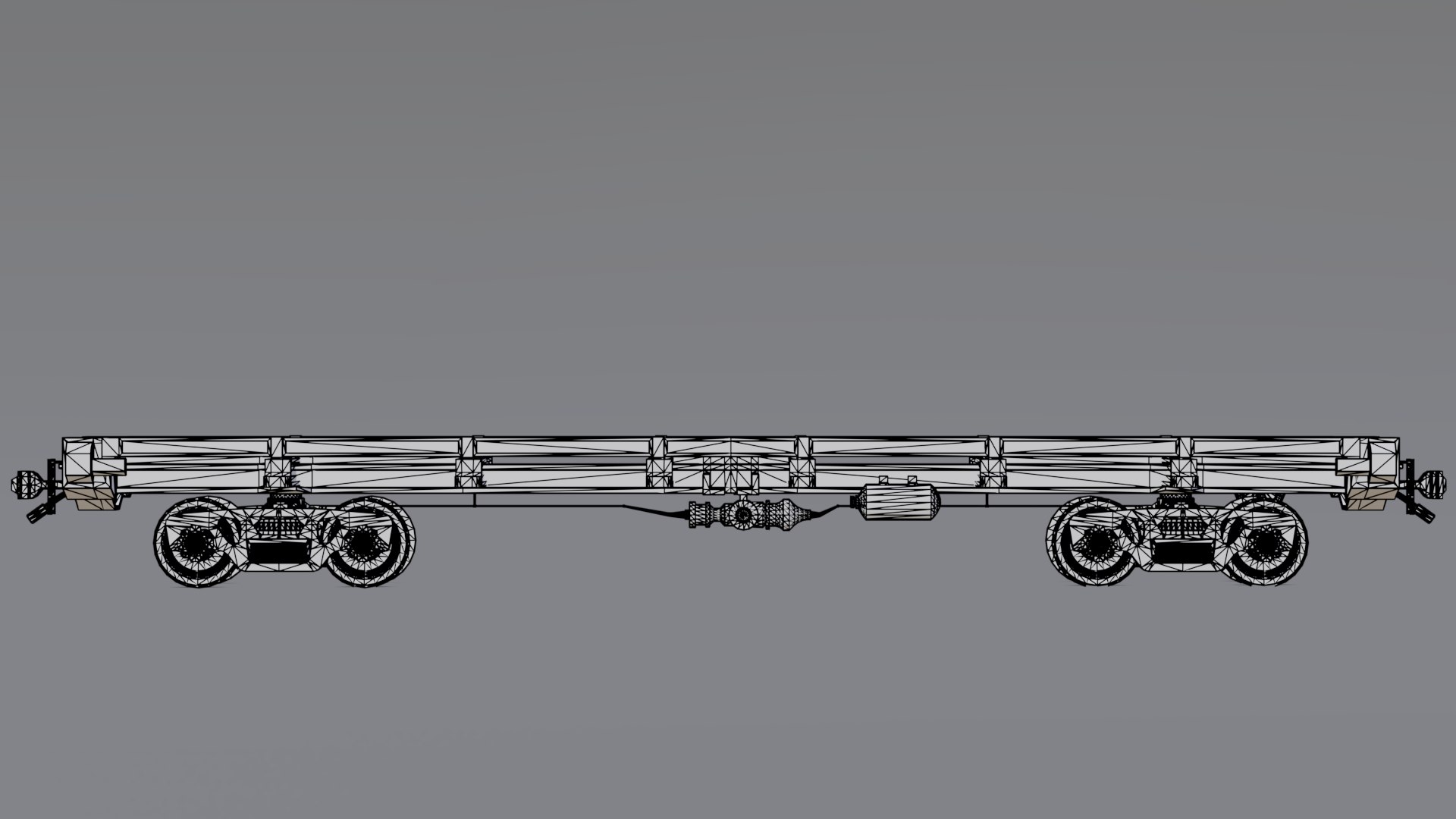 Platform Wagon Of Russian Railways Low-poly 3D Model - TurboSquid 1847239