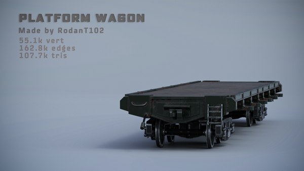 Platform Wagon Of Russian Railways Low-poly 3D model - TurboSquid 1847239