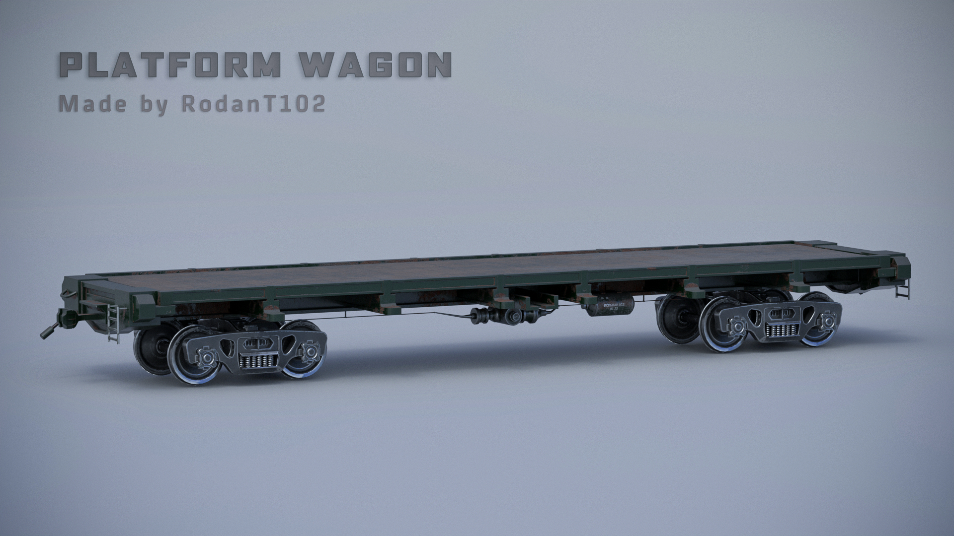 Platform Wagon Of Russian Railways Low-poly 3D model - TurboSquid 1847239
