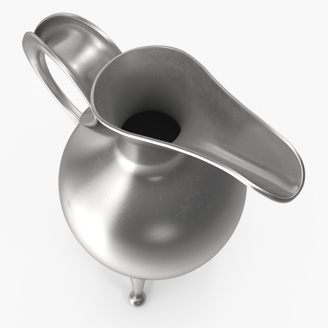 3D Silver Wine Pitcher - TurboSquid 2123577