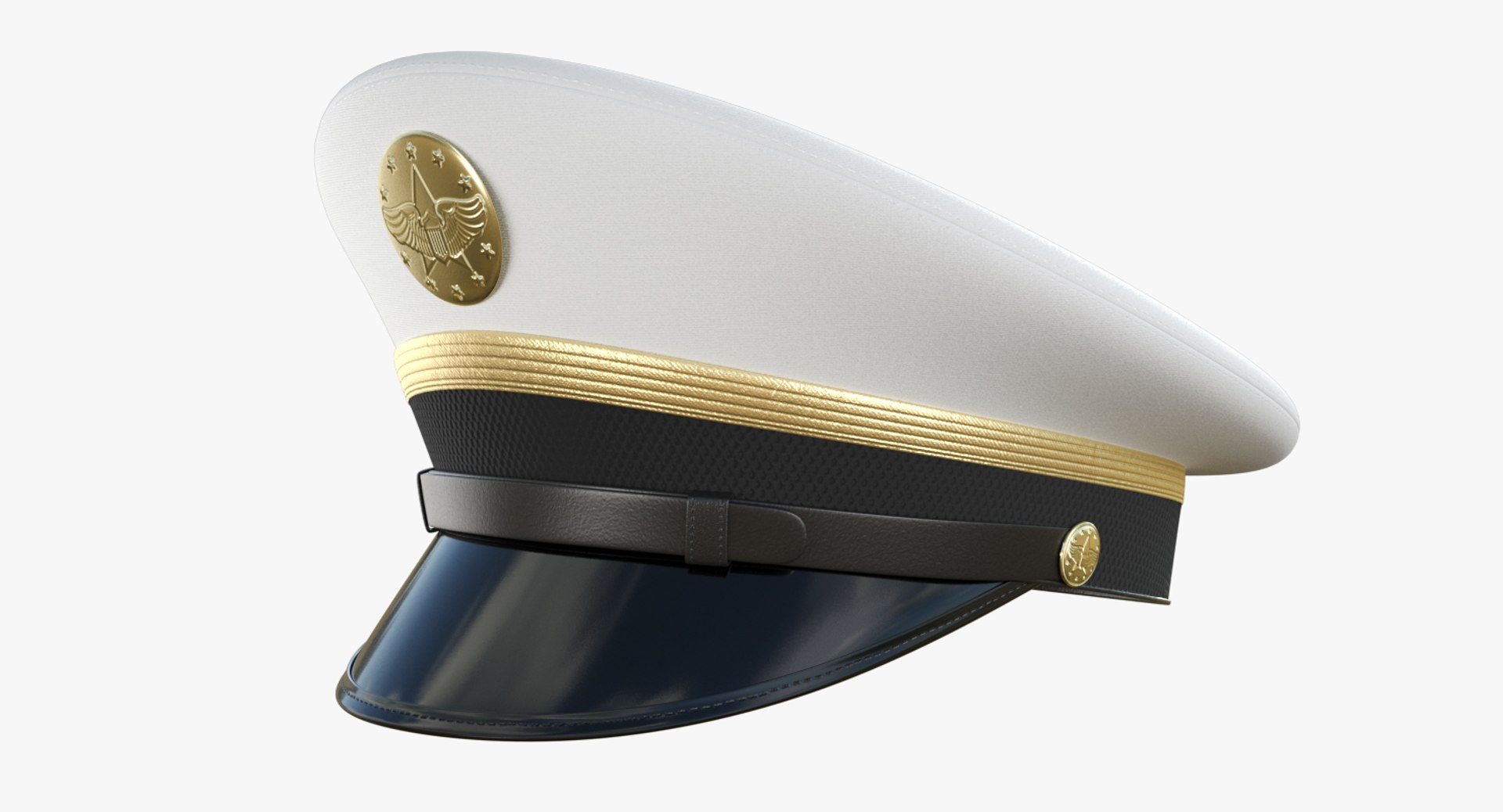 3D Model Navy Officer Cap - TurboSquid 1447164