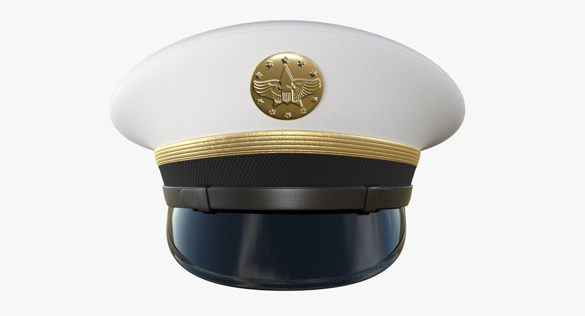 3D Model Navy Officer Cap - TurboSquid 1447164