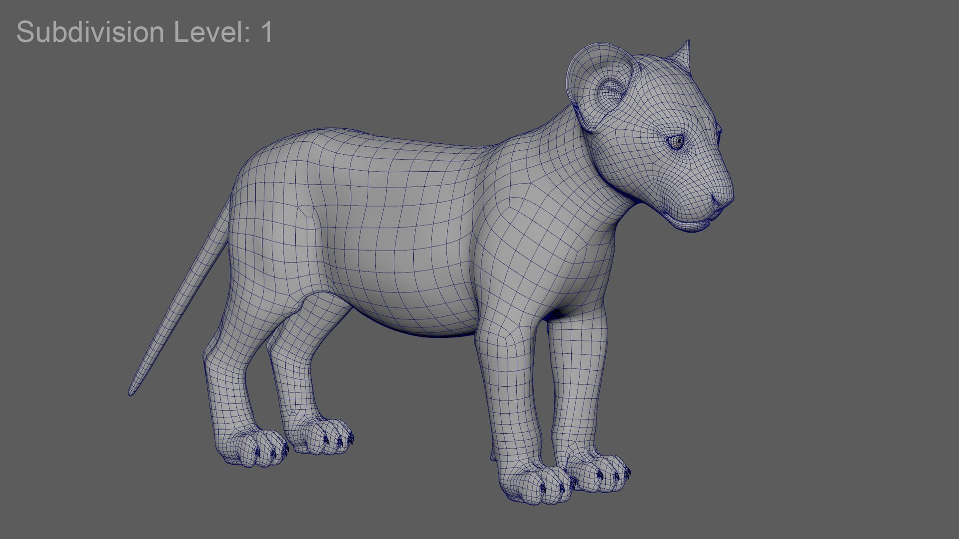 3D Model Lion Cub - TurboSquid 1427426