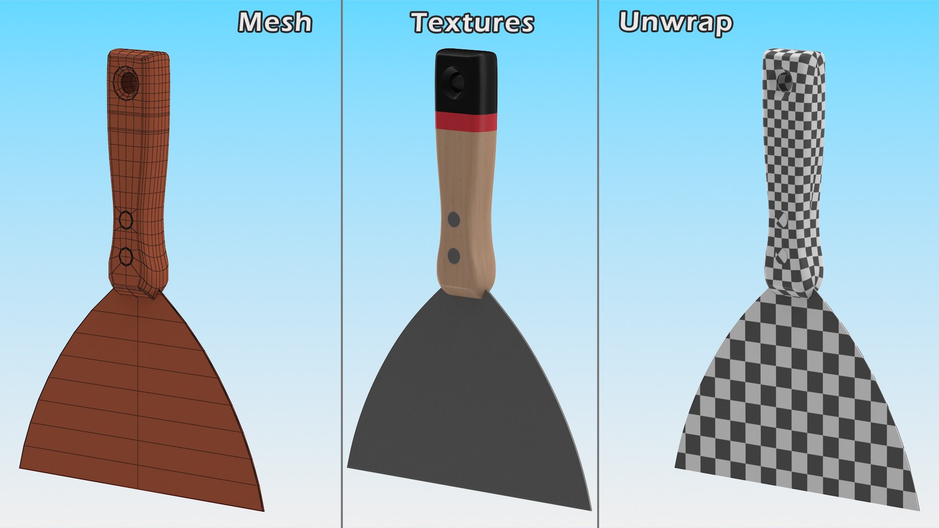 3D Scrapers 6 Inch Collection model - TurboSquid 2005674