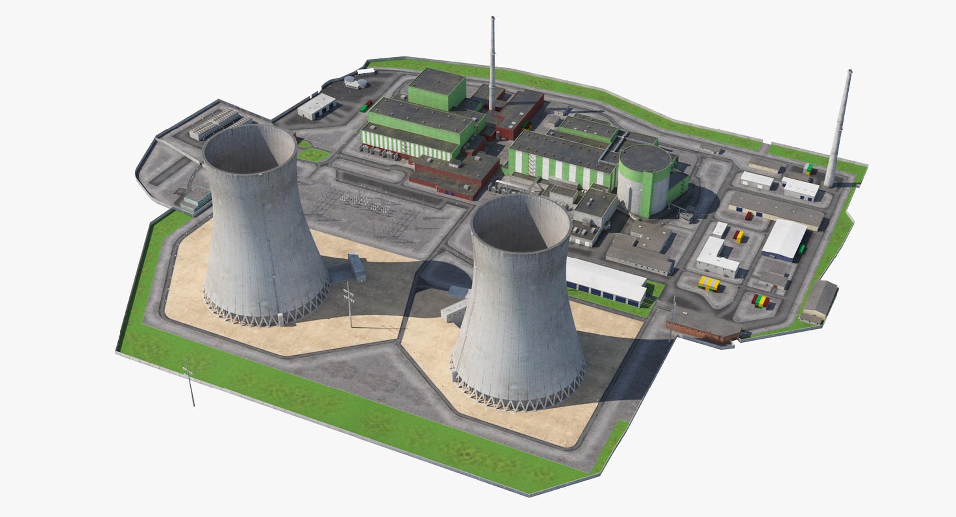 3D model nuclear power plant - TurboSquid 1250253