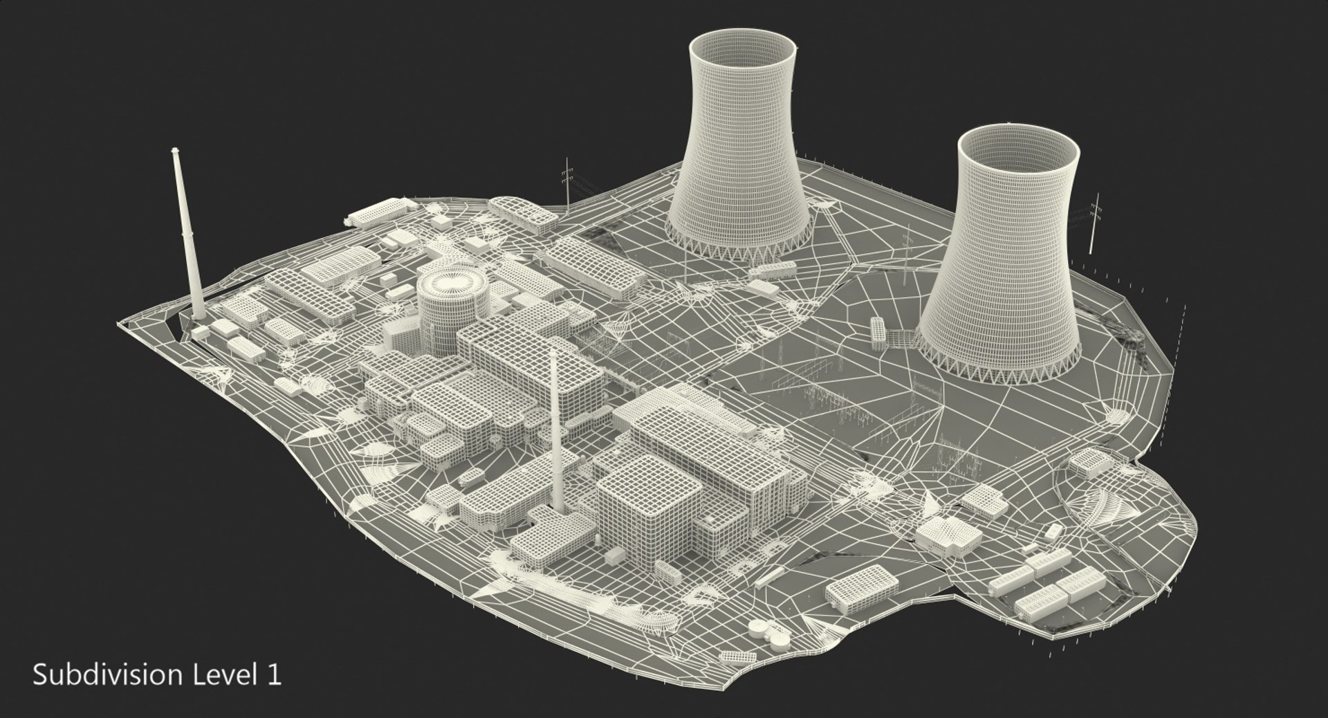 3D model nuclear power plant - TurboSquid 1250253