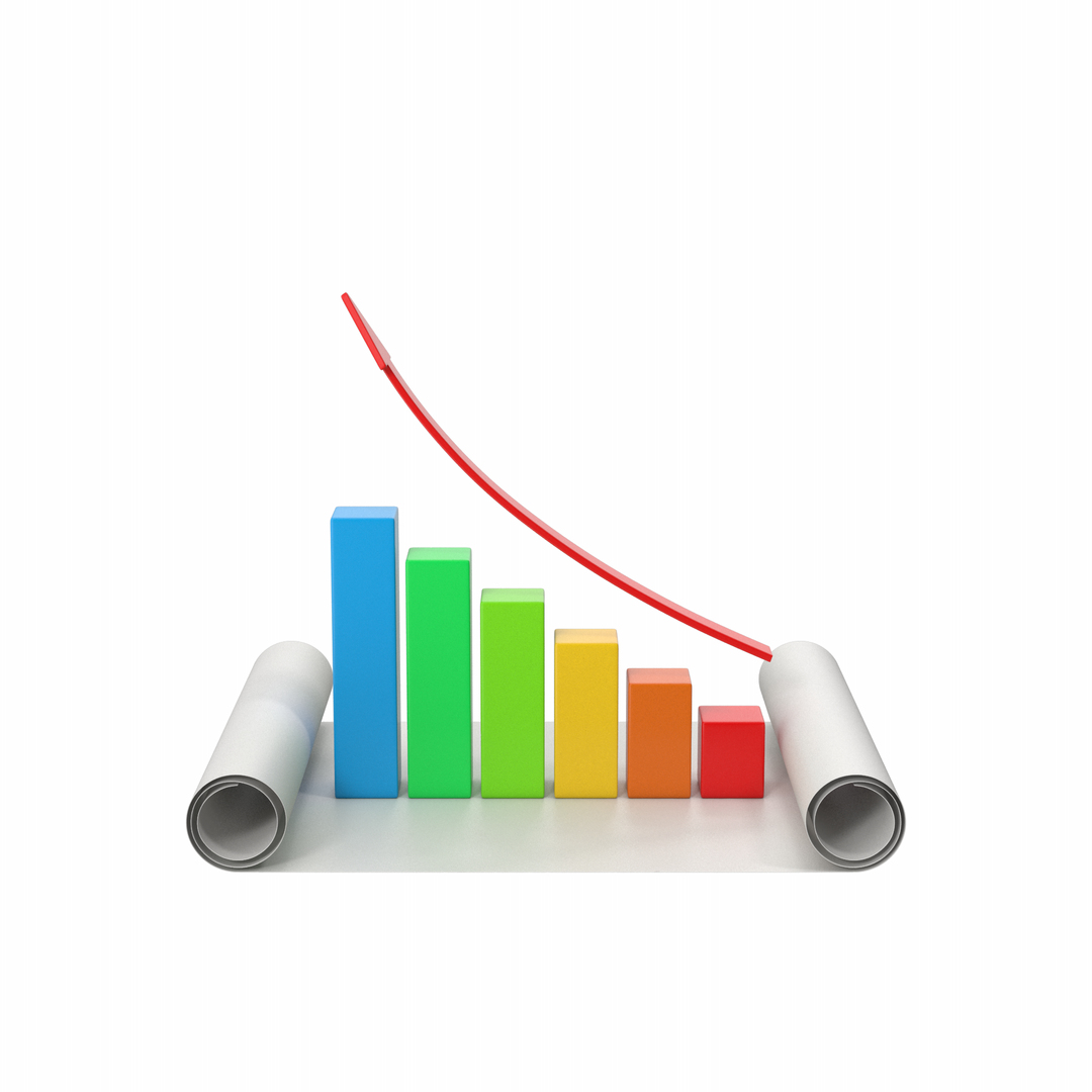 3D Rising Graph And Scroll Paper Model - TurboSquid 2245354
