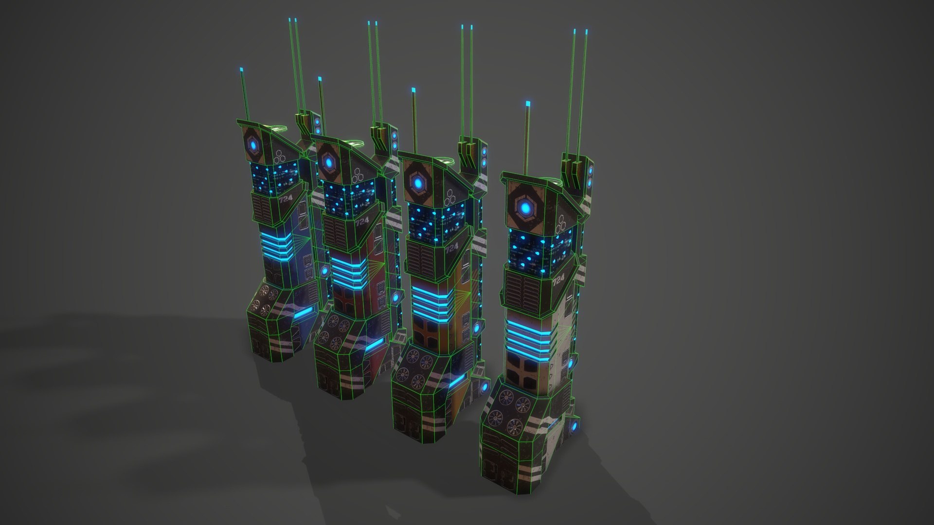 3D Sci-fi Building Model - TurboSquid 1656619