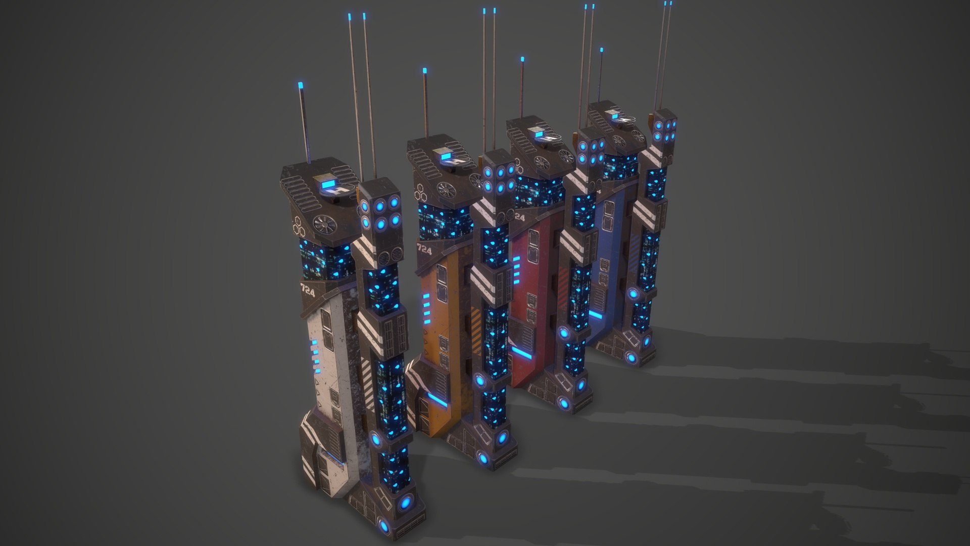 3D Sci-fi Building Model - TurboSquid 1656619