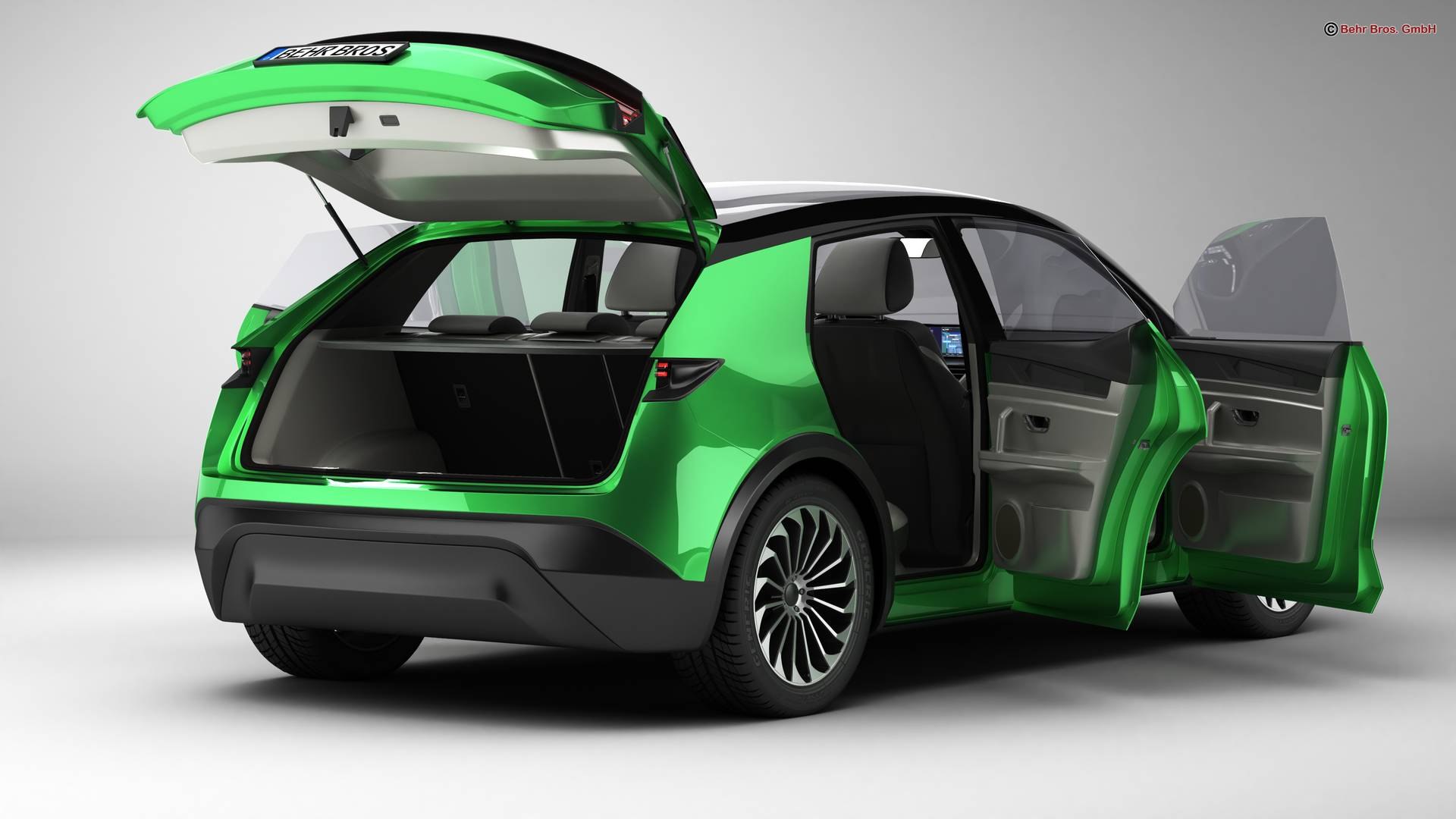 3D Generic Modern Compact Car Model - TurboSquid 2385169