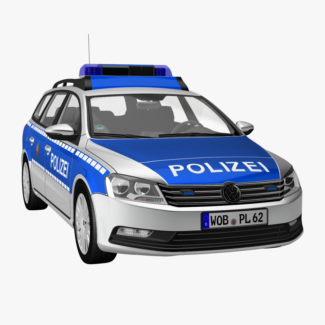 Passat Variant 2012 Police 3d Model