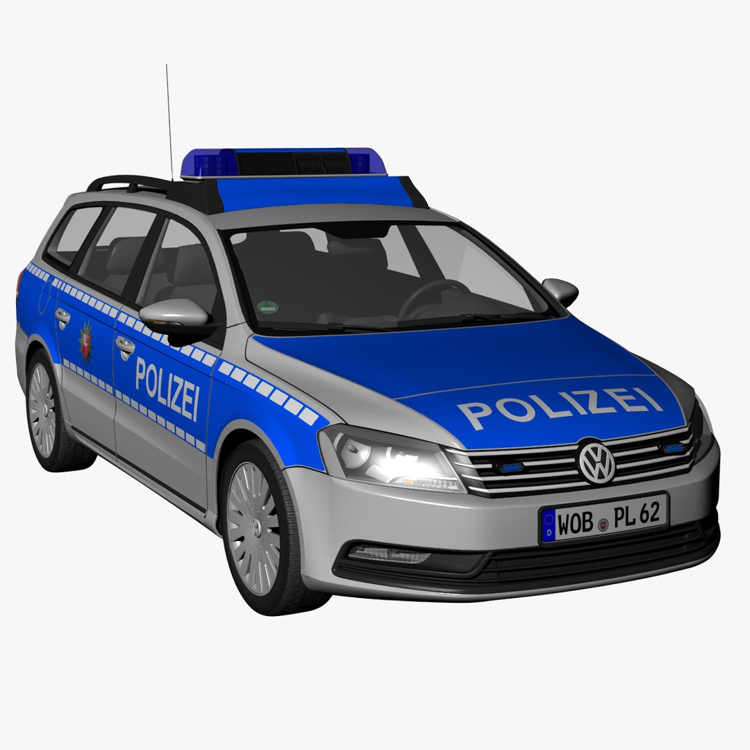Passat Variant 2012 Police 3d Model