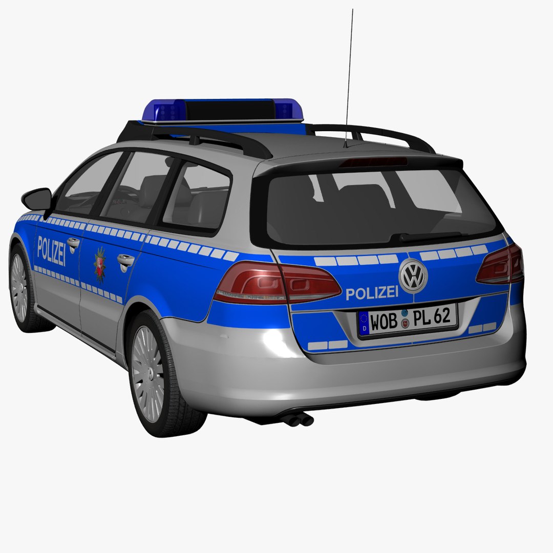 Passat Variant 2012 Police 3d Model