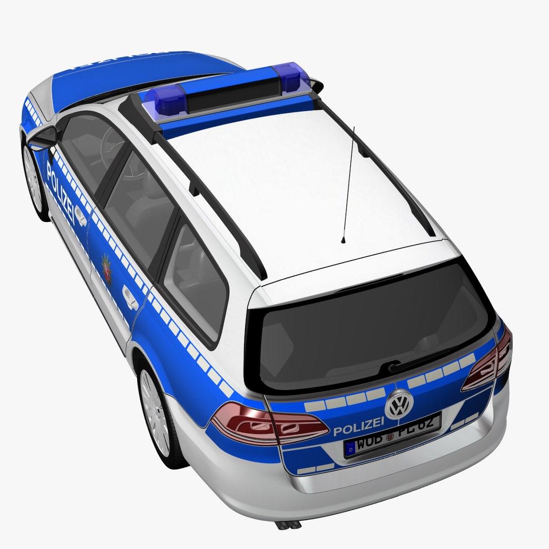 Passat Variant 2012 Police 3d Model
