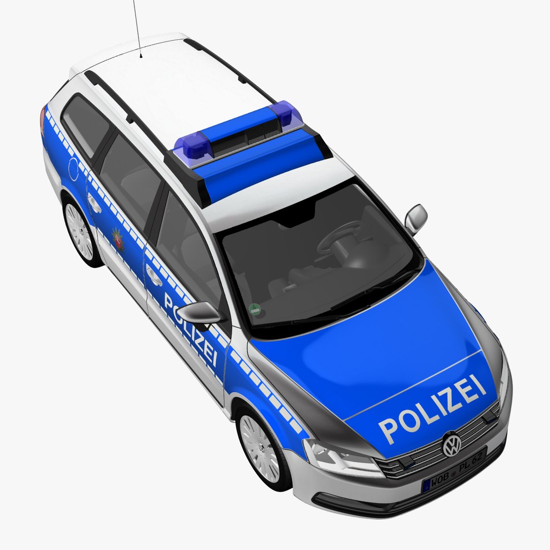 Passat Variant 2012 Police 3d Model