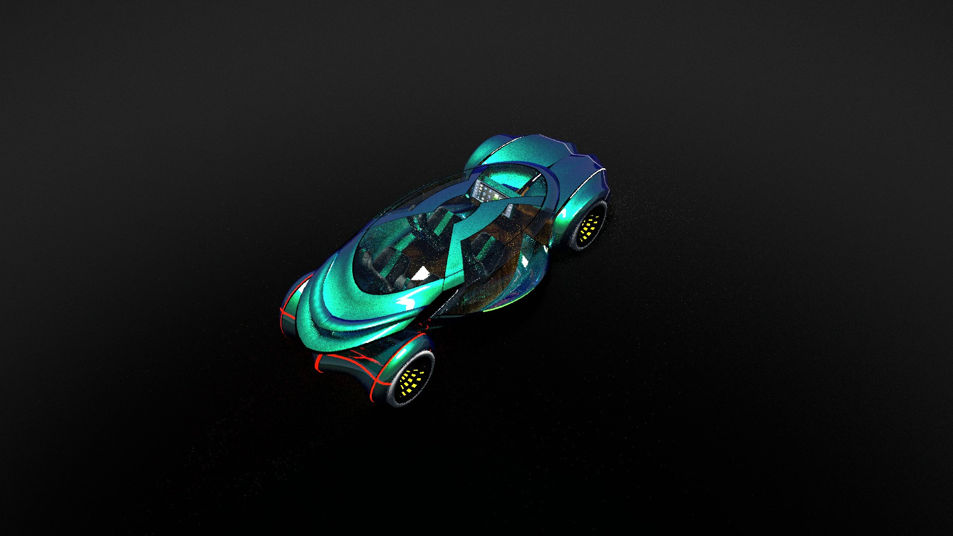 CONCEPT GLASS CAR S3 Blue Model - TurboSquid 2002265