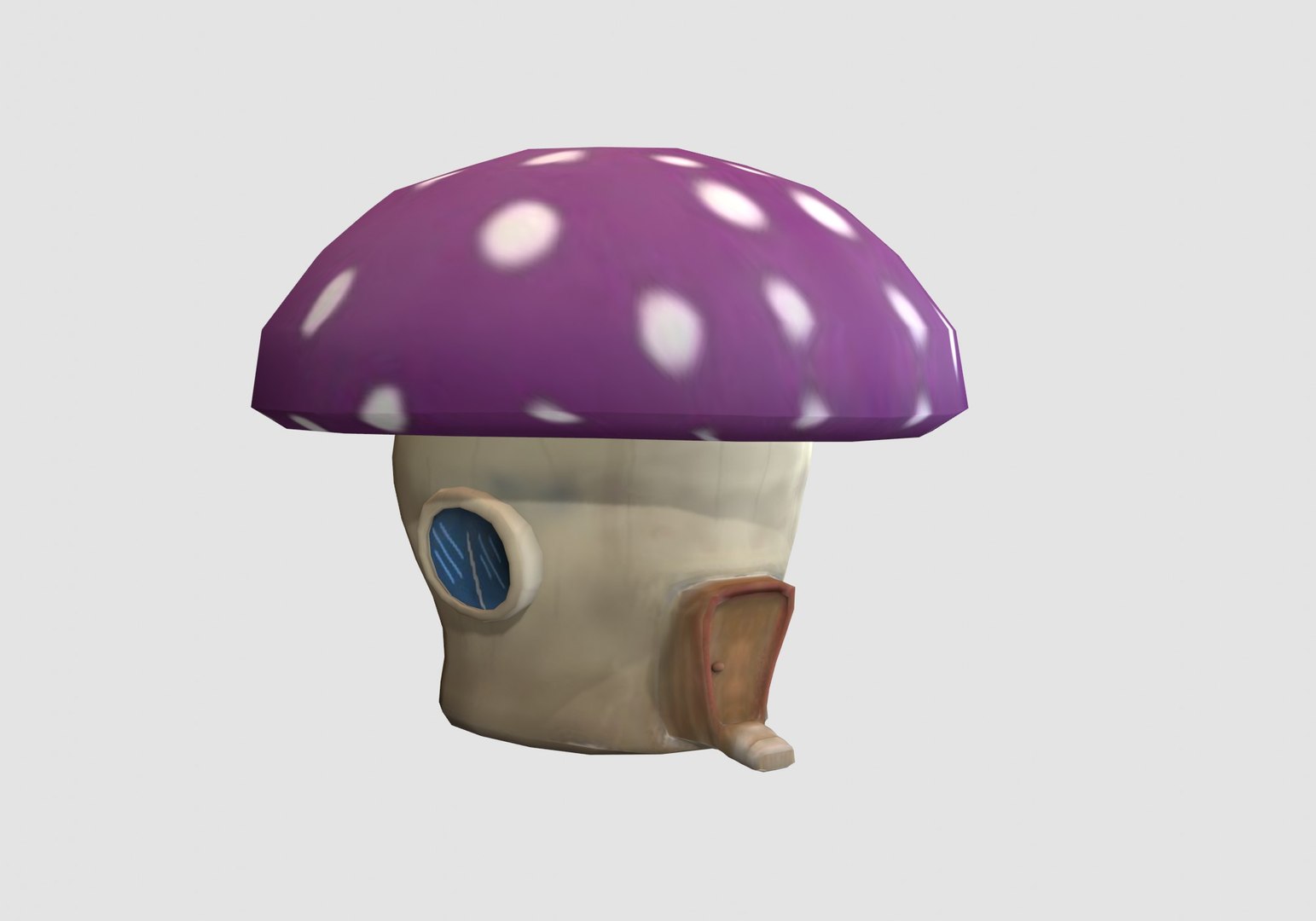 Purple Mushroom House 3D - TurboSquid 1902881