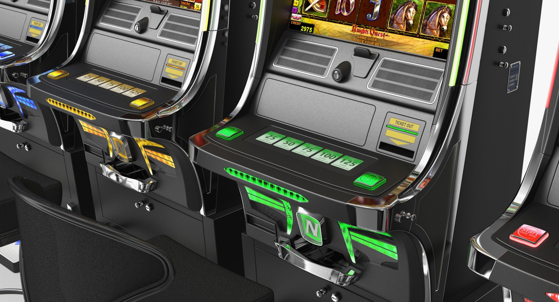 Casino slot machines 3 3D model - TurboSquid 1379341